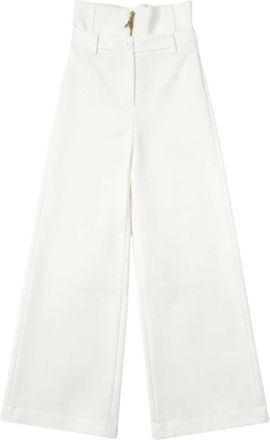 Patrizia Pepe Femme, Pantalons, Blanc, Taille: 40 FR Wide Pantalons