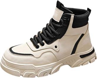 Generic Baskets Montantes pour Homme Plateforme Chunky Chaussures de Sport Randonn&eacute;e &agrave; Lacets Semelle Antid&eacute;rapante Tendances Sneakers L&eacute;g&egrave;res D&eacute;contract&eacute;e Ch