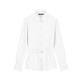 A|X Armani Exchange G&uuml;rtel-Hemd aus Krepp - - Blouses & Shirts - Damen - Wei&szlig; - S