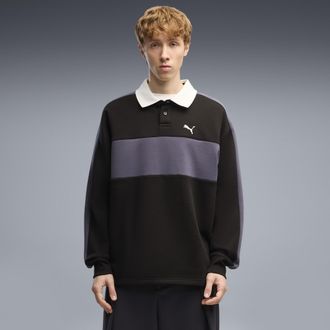 Puma Sweat polo &agrave; col rond T7 Homme, V&ecirc;tements, Noir, XXL
