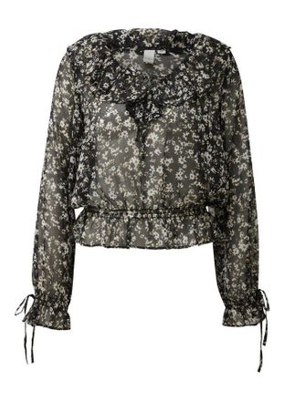 QS by s.Oliver Langarmbluse Bluse Chiffonbluse
