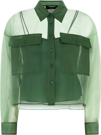 Max Mara Femme, Blouses et Chemises, Vert, Taille: 36 FR Colomba Shirt