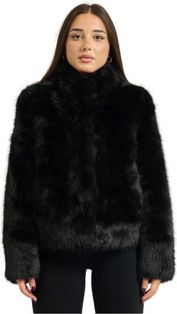 Yes-Zee YES Zee, Femme, Vestes, Noir, Taille: 44 FR Veste Courte avec Fermeture Boutonn&eacute;e