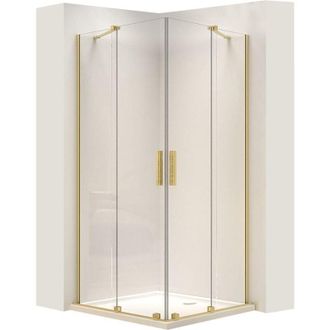 Rea cabine de douche montana double gold brush 90X90