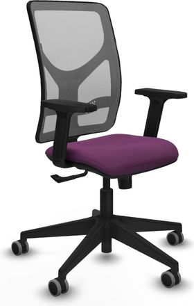 Piqueras y Crespo Stuhl aus PC, neigbar, mit 2D-Armlehnen, h&ouml;henverstellbare Lendenwirbelst&uuml;tze, ausgestattet mit 3 Positionen und Schneideschaum, mit Rollen von 65 mm,