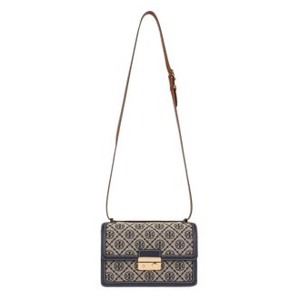 Tory Burch Umh&auml;ngetasche mit Monogramm - - Bags - Damen - Blau - ONE SIZE