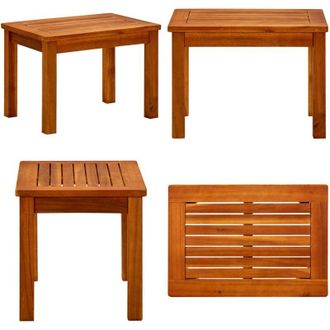 vidaXL Vidaxl - Table basse de jardin 50x35x36 cm Bois solide dacacia - table basse - tables basses - Home & Living - Brun