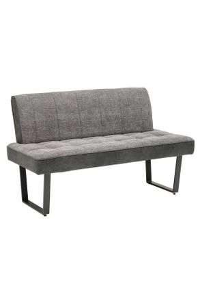 MID.YOU Mid.you Sitzbank, Grau, Schwarz, Metall, Textil, 2-Sitzer, 140x86x70 cm, Esszimmer, B&auml;nke, Sitzb&auml;nke