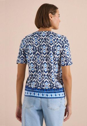 Cecil Print-Shirt mit geschlitztem Rundhalsausschnitt