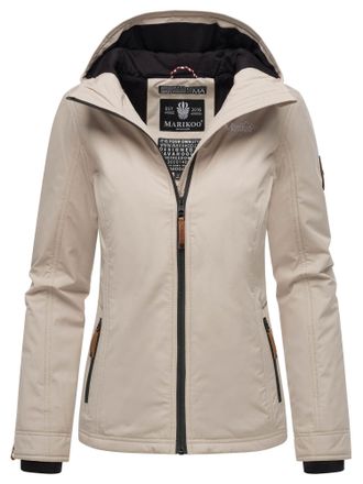 Marikoo Damen &Uuml;bergangsjacke leichte wind- und wasserabweisende Jacke mit Kapuze Bone