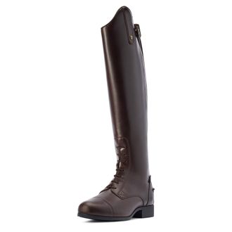 Ariat Womens Heritage Contour II Waterproof Insulated Tall Riding Boots in Waxed Chocolate, RM Width, Regular Medium (RM) Calf, Size 36.5, by Ariat