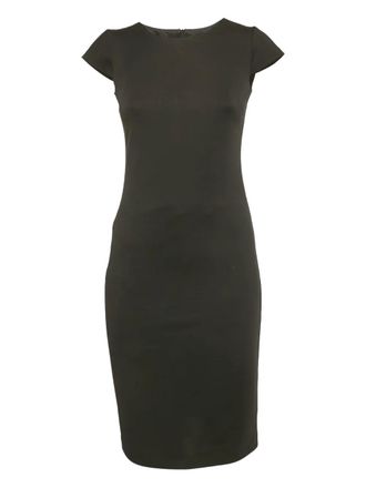 Veronica Virta robe mi-longue en cr&ecirc;pe &agrave; manches courtes - Noir