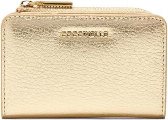 Coccinelle Femme, Accessoires, Jaune, Taille: ONE Size Porte-Cartes M&eacute;tallique Doux Dor&eacute;