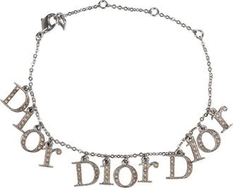 Dior Armband - Christian Dior Crystal Spellout Bracelet - Gr. ONE SIZE - in Mehrfarbig - f&uuml;r Damen