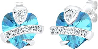Elli Ohrringe Damen Herz Kristalle in 925 Sterling Silber