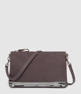 Vanessa Bruno Pochette Zipp&eacute;e Bandouli&egrave;re Anthracite