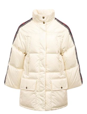 Gucci Ecru Logo Detail Padded Coat Size S