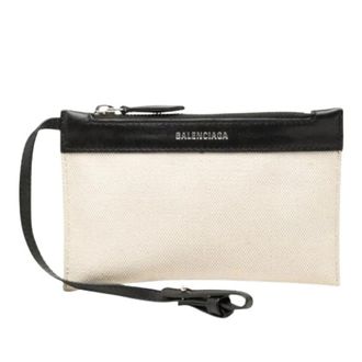 Balenciaga Pre-owned Pochette en toile - Femme - Pre-owned - Blanc - Taille: ONE Size
