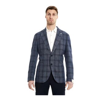 Luigi Bianchi Mantova Stilvolle Jacke f&uuml;r M&auml;nner - - Jackets - Herren - Blau - L