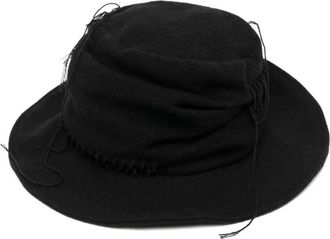 Yohji Yamamoto bob à broderies - Noir