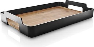 Eva Solo Plateau rectangulaire Nordic Kitchen - Élégant et pratique avec poignées de transport - Noir, 520446