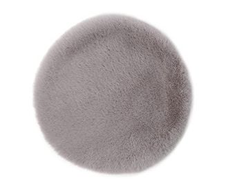 G&ouml;zze G&ouml;zze Coussin de Chaise en Fausse Fourure, Coussin dassise, Fourrure synth&eacute;tique, 100% Polyester, &Oslash; 38 cm - Argent&eacute;