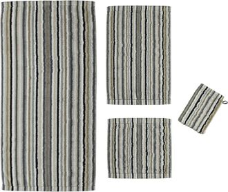 CawÖ Seiflappen Lifestyle Streifen 7048 kiesel - 37 Größe 30 x 30