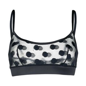Eres Durchsichtiger Schwarzer Spitzen-BH mit Polka Dots - - Underwear - Damen - Schwarzk - 90B EU