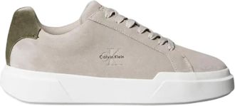 Calvin Klein Sneaker f&uuml;r Herren, Wildleder, Klobig (Braungrau/Wei&szlig;/Gr&uuml;n)