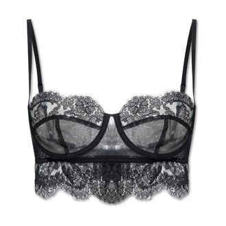 Dolce & Gabbana Spitzen-Balkonette-Bralette - - Underwear - Damen - Schwarzk - L