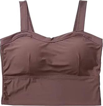 Generic Soutien-gorge de sport pour femme avec bretelles larges pour femme, soutien-gorge de sport, r&eacute;sistant aux chocs, style gilet de fitness, bonnet fixe, 