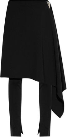The Attico Femme, Pantalons, Noir, Taille: 36 FR Asymmetric Layered Pantalons