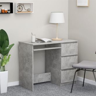 vidaXL Fimei Bureau Gris béton 90x45x76 cm Aggloméré