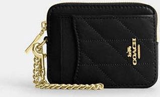 Coach Kartenetui Mit Reissverschluss Und Steppun