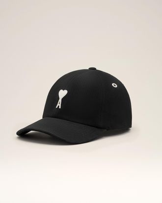 Ami Casquette Noire Empi&egrave;cement Feutr&eacute; Ami De Coeur en Coton Noir - TU - Unisex