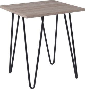 Flash Furniture Oak Park Collection Beistelltisch mit Holzmaserung und Metallbeinen, Treibholz