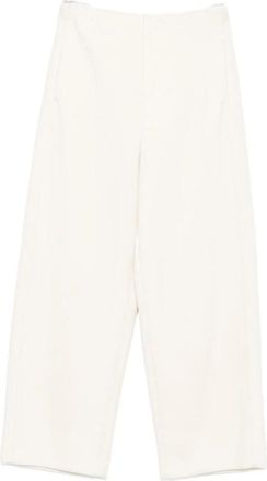 Max Mara Femme, Pantalons, Blanc, Taille: 38 FR Wide Leg Cropped Pantalons