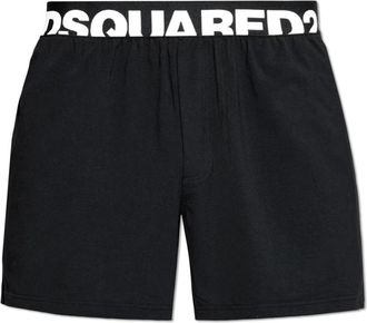 Dsquared2 Homme, Sous-v&ecirc;tements, Noir, Taille: S Cotton Boxers With Logo