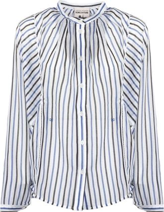 Semicouture Femme, Blouses et Chemises, Blanc, Taille: 40 FR Vertical Striped Shirt