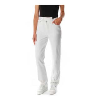 A Gold E Criss Cross Tapered Fit Highwaist Jeans - - Jeans - Damen - Wei&szlig; - W28