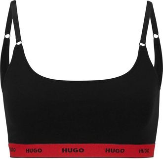 HUGO BOSS Damen Twin Stripe Bralette, Black5, XS EU