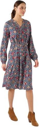 Damart Robe Pure Viscose Lenzing(TM) EcoVero(TM) Femme Bleu Imprim&eacute; Taille 44