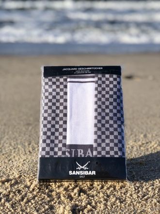 Sansibar Sylt Geschirrtücher-Set, 3-TLG, 50x70 cm Säbel gewebt, 100% Baumwolle, Premium Qualität, Zwei Verschiedene Motive, saugstark, hautfreundlich, pflegele