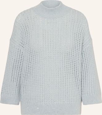 PESERICO Peserico Pullover Mit Pailletten Und 3/4-Arm blau