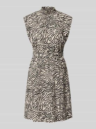 Zero Minikleid aus reiner Viskose mit Allover-Animal-Print