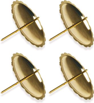 Riffelmacher & Weinberger Riffelmacher Adventskerzenhalter 4 Stück 6 cm 10700 - Gold - Schöne Metall Halter Stumpenkerzen Adventskranz Weihnachten Adventszeit Weihnachtszeit De