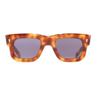 Cutler and Gross Femme, Accessoires, Brun, Taille: ONE Size Lunettes de Soleil Carr&eacute;es Vintage Havana