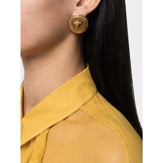 Versace Medusa Head Gold Earrings - Gold