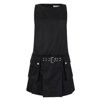 Ganni Duchesse Nylon Mini Kleid - - Dresses - Damen - Schwarzk - 2XS