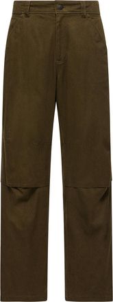 Moncler Moncler Pantalon Droit En Coton, Homme, Vert, Taille: Xl